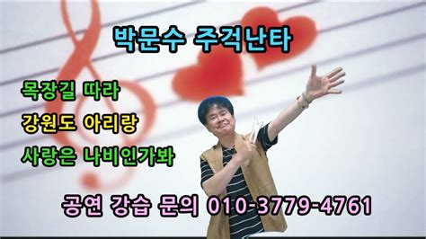 주걱난타 포크 트로트 목장길따라 김세환 강원도아리랑 조용필 사랑은나비인가봐 현철 박문수주걱난타 지도사자격증