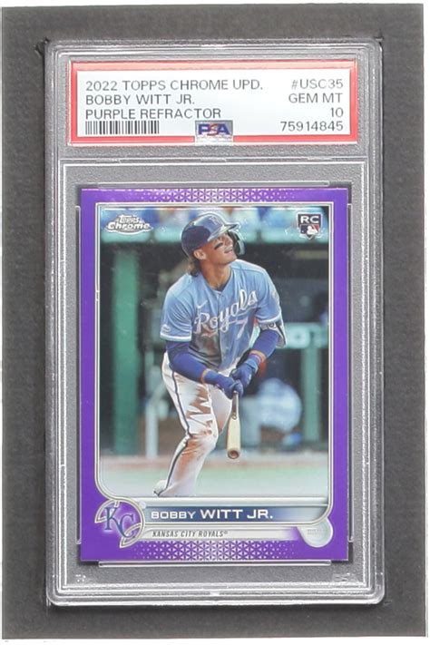 Bobby Witt Jr 2022 Topps Chrome Update Purple Refractors Usc35 Rc