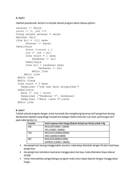 Soal Python Pdf Bisnis Teknologi And Rekayasa
