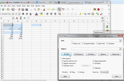replacing negative numbers 2 by pys english ask libreoffice
