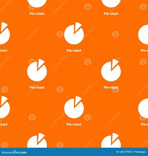 Pie Chart Pattern Vector Orange Stock Vector Illustration Of