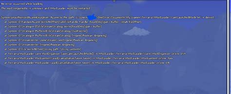 Tmodloader Issue Rterraria