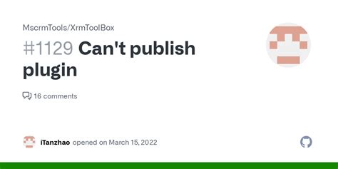 Can T Publish Plugin Issue 1129 MscrmTools XrmToolBox GitHub