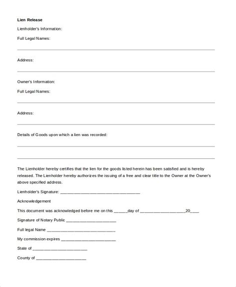 Lien Release Letter Template A Comprehensive Guide