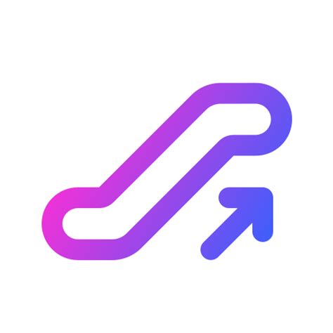 Icono De Escalera Arriba Generic Gradient Outline
