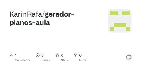 GitHub KarinRafa Gerador Planos Aula