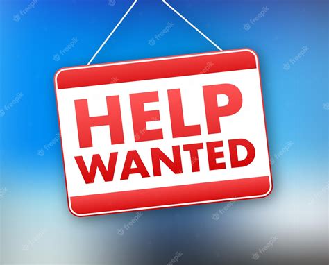 Icône Help Wanted Signe Help Wanted Label Vector Stock Illustration