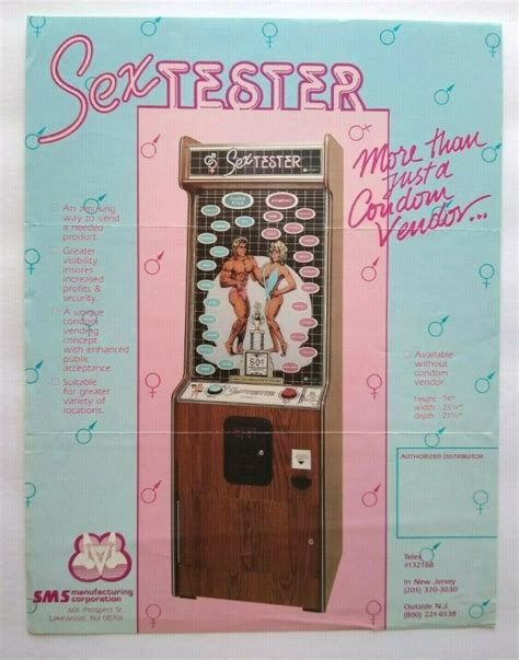Sex Tester Arcade Flyer Vintage Novelty Game Art Print Ad Sheet Original Sms Ephemera Other
