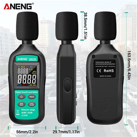 aneng digitale noise meter 35db 135db decibel mete grandado