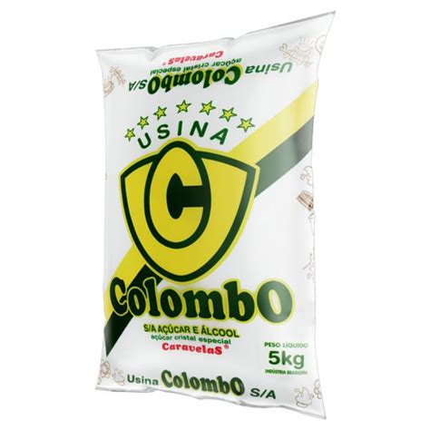 Açúcar Cristal Colombo Caravelas Pacote kg Supermercado do Zeca