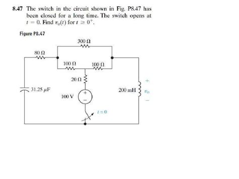 Solved 847 The Switch In The Circuit Shown In Fig P847