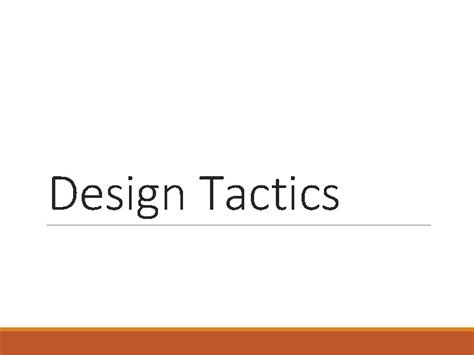 Design Tactics Relationships Between Tactics And Patterns A