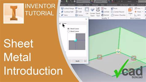 Introduction To Sheet Metal Autodesk Inventor Tutorial YouTube