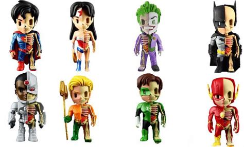 Kit 8 Bonecos Liga da Justiça Xxray Mighty Jaxx Dc Comics Bonecos