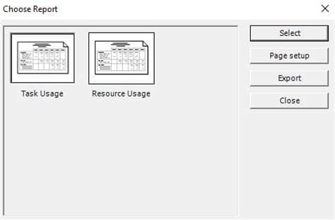Task Usage Report Project Plan