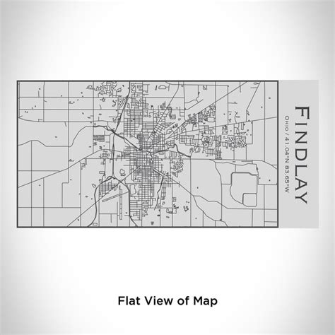 Findlay Ohio Engraved Map Insulated Bottle — Jace Maps