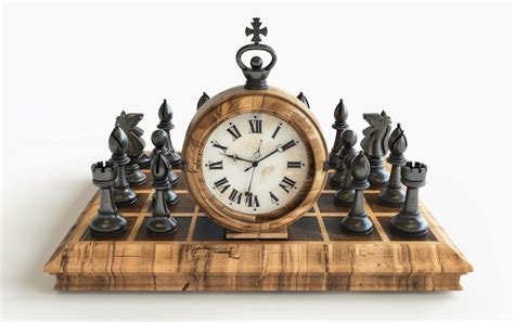 Premium Photo Elevating Chess Strategy With The Game Clock On White