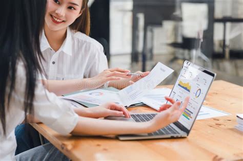 Professional Analyzing Financial Data Graphs Charts On Laptop Display