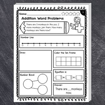 Addition And Subtraction Word Problems Within 10 Worksheets TPT