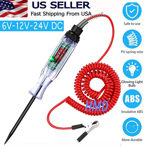 Digital Circuit Tester Electric Voltage Test Light 6 24v