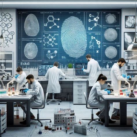 A Forensic Lab Genetic Research And Biotech Science Concept Stock Illustration Illustration