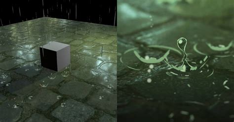 Learn How To Make Stylized Rain And Splashes Simulation In Blender