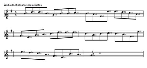 The Wild Side Of Life Tin Whistle Sheet Music Irish Folk Songs