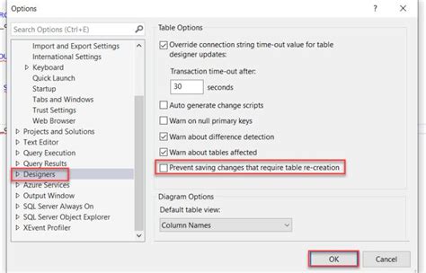 Saving Changes Is Not Permitted In SQL Server DatabaseFAQs