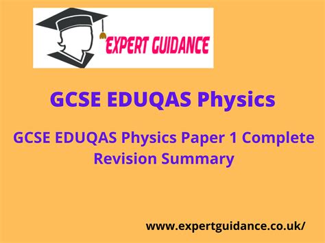 Gcse Eduqas Physics Paper 1 Complete Revision Summary Teaching Resources