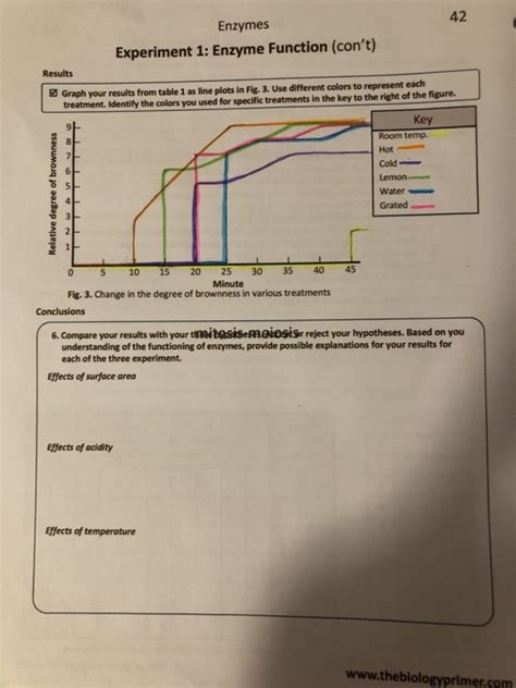 Solved Enzymes Experiment Enzyme Function Con T Chegg