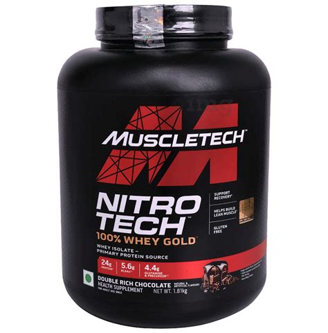 Muscletech Nitrotech 100 Whey Gold Double Rich Chocolate Buy Jar Of 1