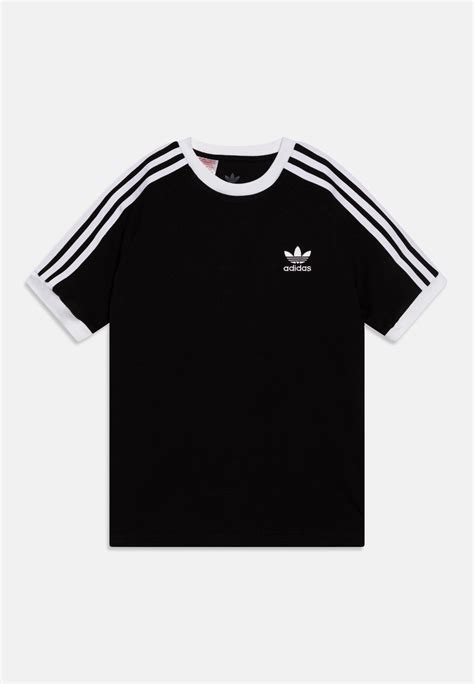 Adidas Originals Stripe Tee Unisex Print T Shirt Black White