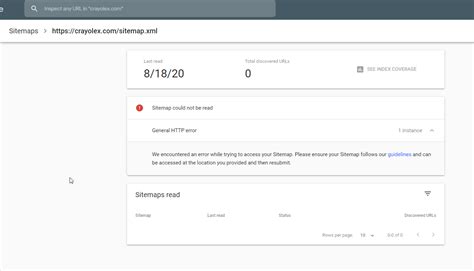Sitemap Google Console Indexing Request Rejected Due To Failed