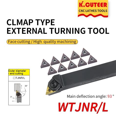 1pc WTJNR1616H16 WTJNR2020K16 WTJNR3232P16 External Triangul Turning