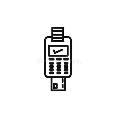 Pos Terminal Icon Vector Set Collection For Web Stock Vector