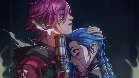 Arcane Vi Jinx Netflix Series Lol Art 4k Hd Wallpaper Rare
