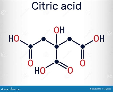 Citric Acid Molecule Alpha Hydroxy Acid Aha Is Used As Additive In