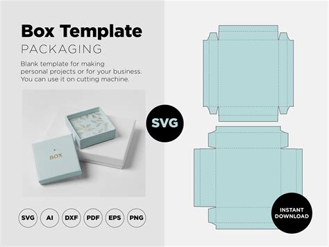 T Box With Lid Svg Template Cube Box Svg Square Box Svg Etsy Hong Kong