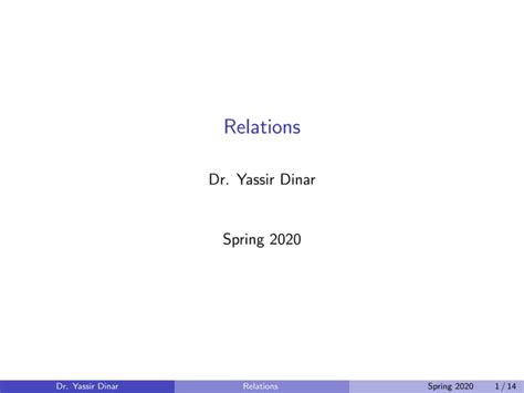 Relations Between Two Sets Ppt