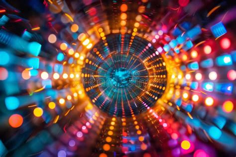 A Gorgeous Display Of Colorful Abstract Light Patterns Infinitely In Motion And Dynamic Stock