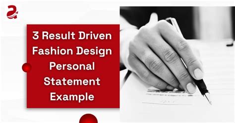 3 Effective Fashion Design Personal Statement Examples Ambitio