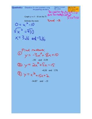 Solve Quad Graph Calc Pdf