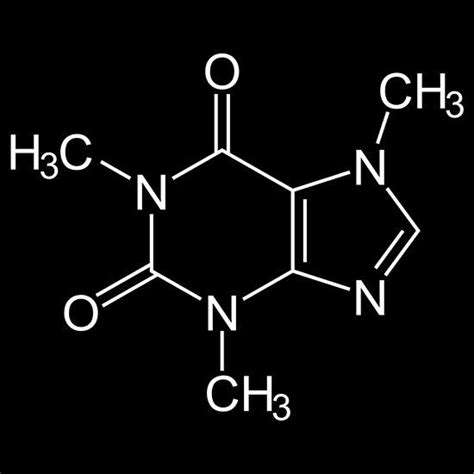 Caffeine Chemical Structure By Thelema Redbubble Caffeine Chemical