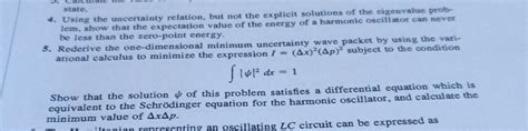 Solved State Using The Uncertainty Relation But Not The Chegg