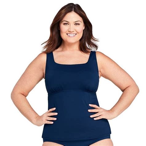 Lands End Swim Nwt Lands End Women Square Neck Underwire Adjustable Tankini W Ddd Ii