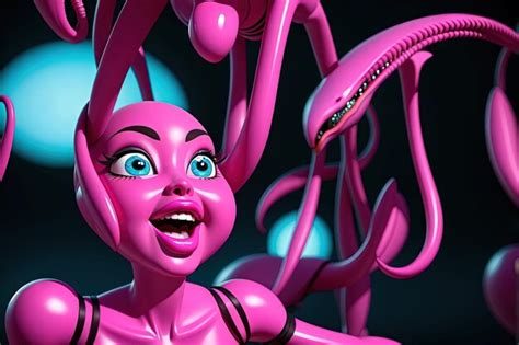 Premium Ai Image An Alien Barbie Style Doll Illustration Generative Ai