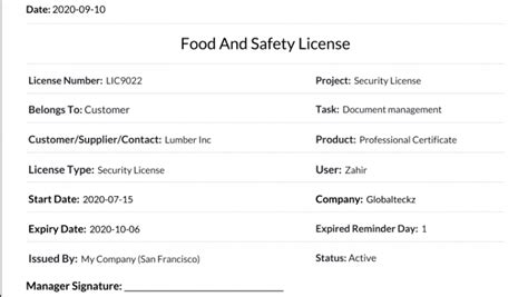 Odoo Certificate License Management Expiry Reminders Automation