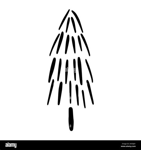 Vector Christmas Tree Outline Icon Stock Vector Image And Art Alamy