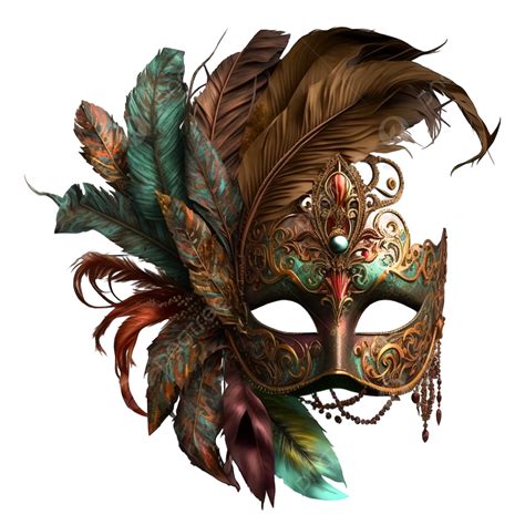 Máscara De Carnaval De Barazil Dorado Acuarela 3d Png 3d Acuarela