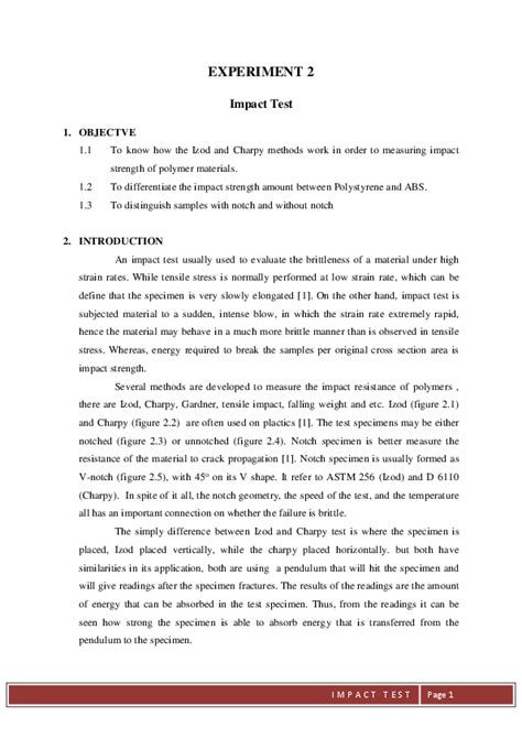 Charpy Impact Test Lab Report Final Blogsphere Picture Archive
